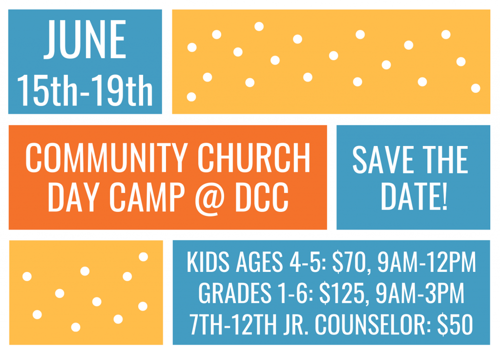 Save the Date: Summer Day Camp at Davis Community Church - Episcopal ...
